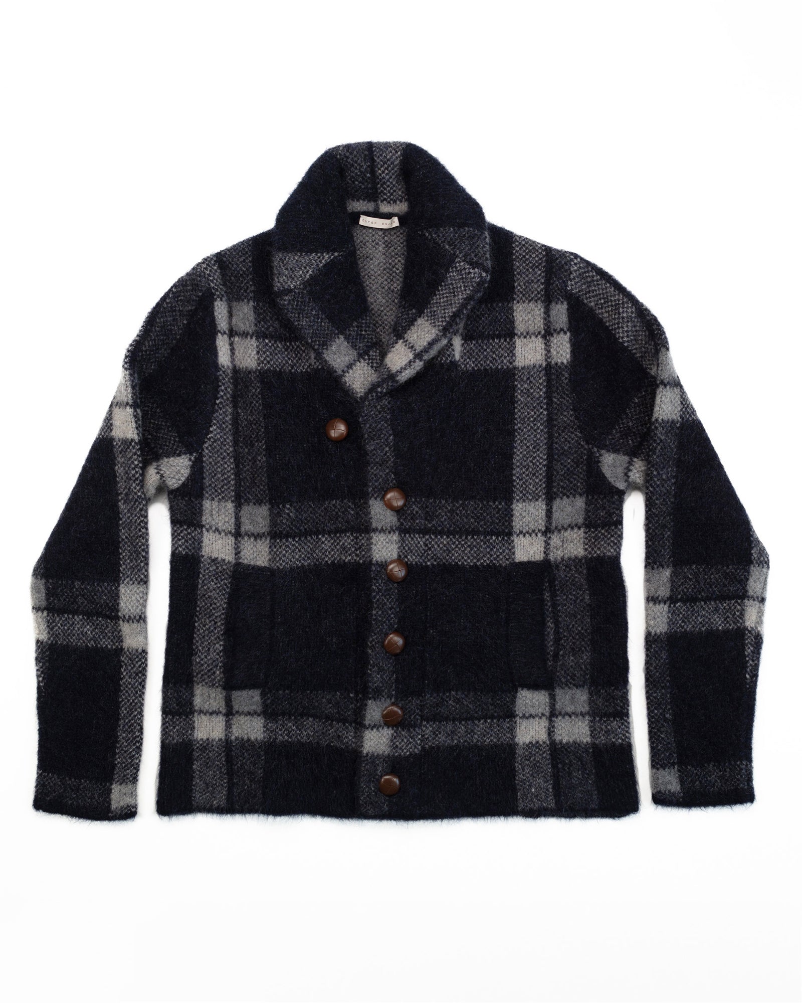 Mohair Jacket in Blue & Grey Plaid – The Revive Club