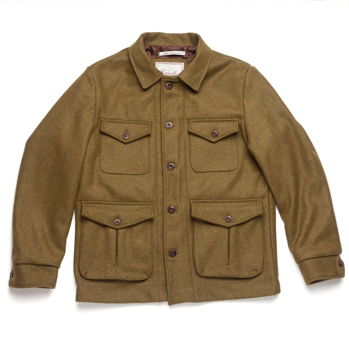 Field Jacket in Olive Wool — The Revive Club