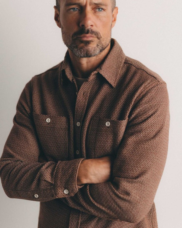 The Utility Shirt in Brick Sashiko – The Revive Club